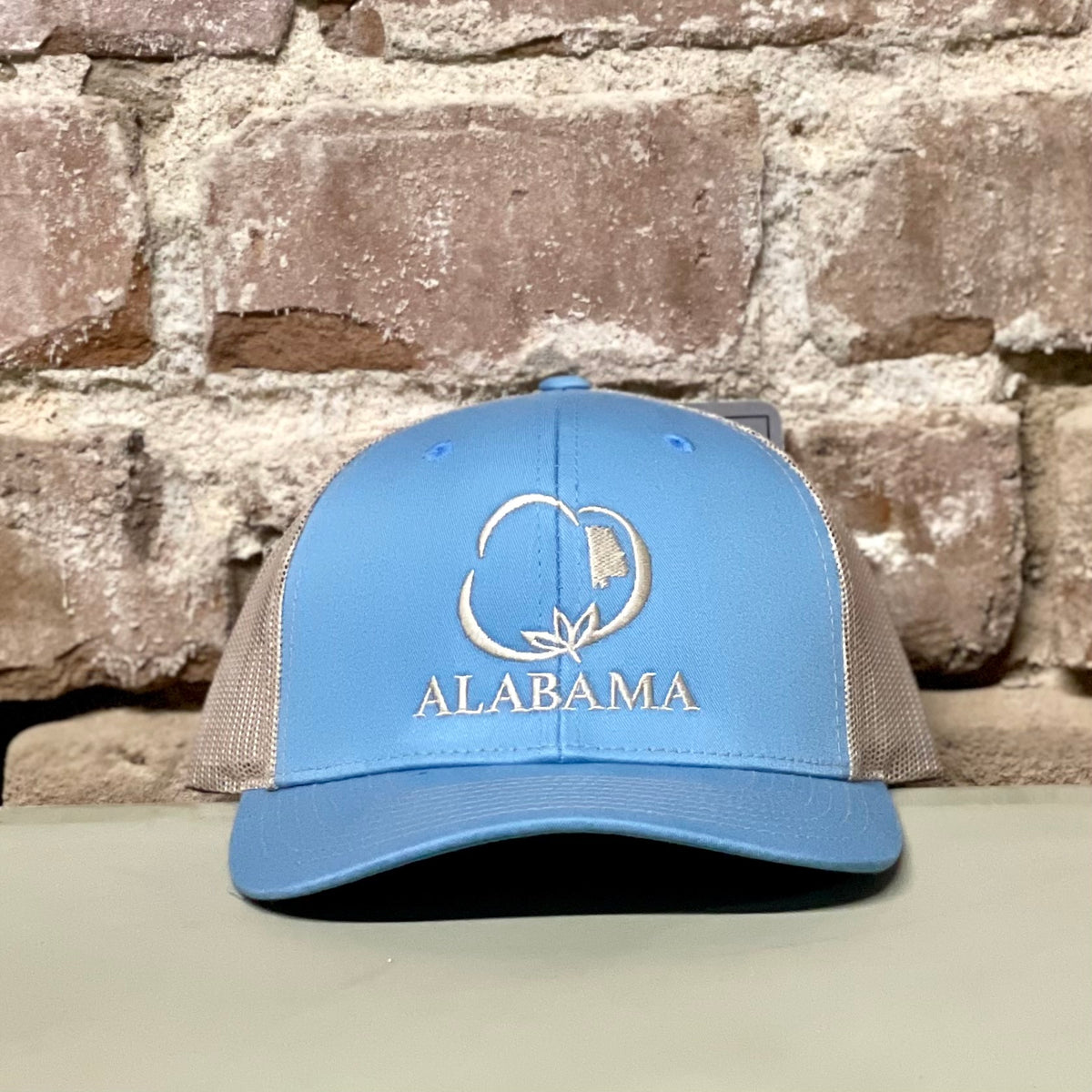 Alabama Hunting Cotton Trucker Hat Blue/Tan – Cotton State Pride