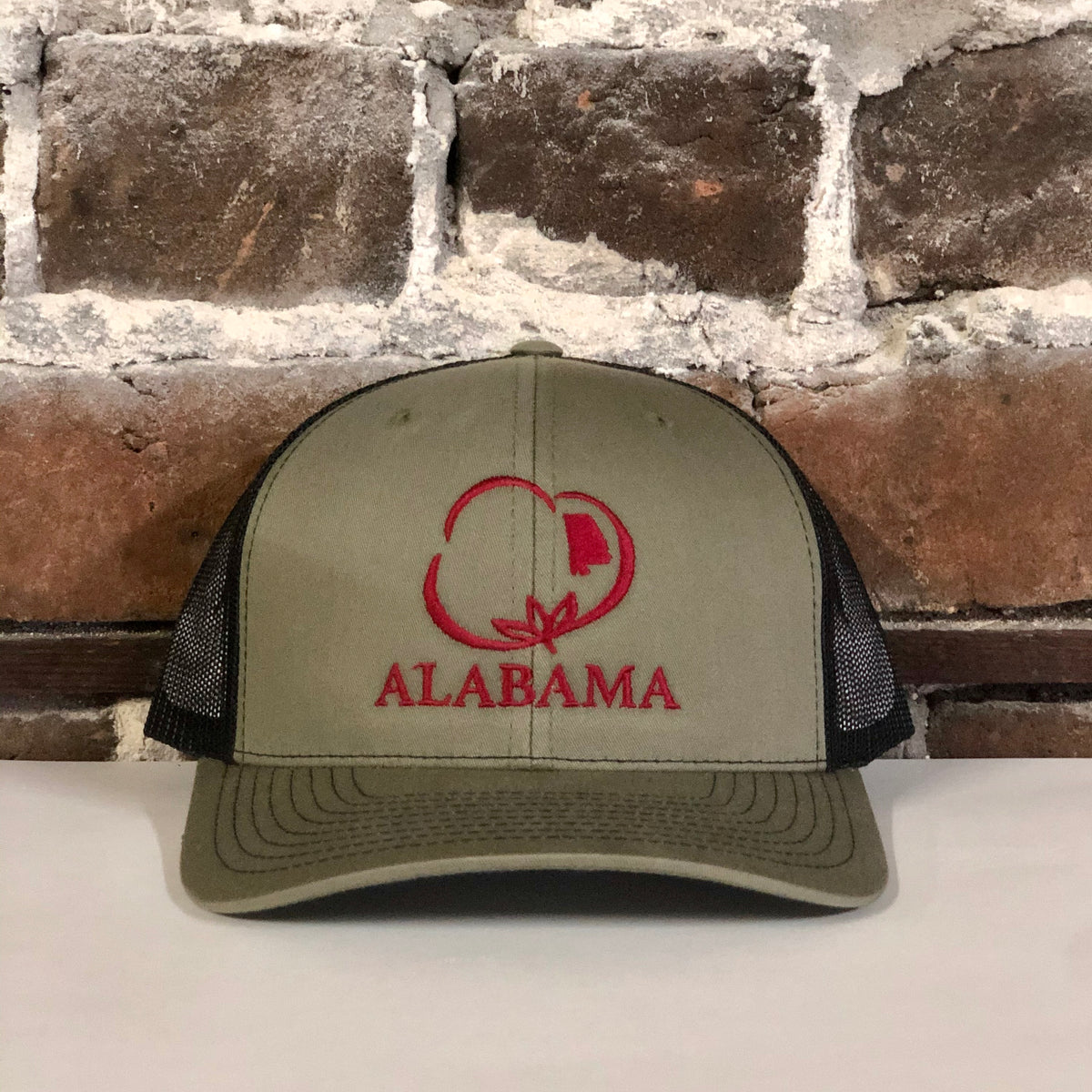 Alabama Crimson Cotton Trucker Hat Green with Black – Cotton State Pride